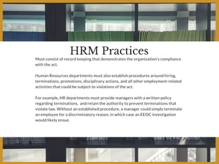 Order in the Office: The Legal Side of HR | PDF