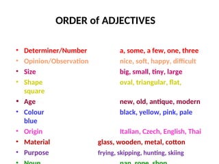 Order-of-Adjectives.materi sma/smk kelas 10 | PPT