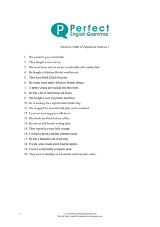 Order of-adjectives-exercise-1 | PDF