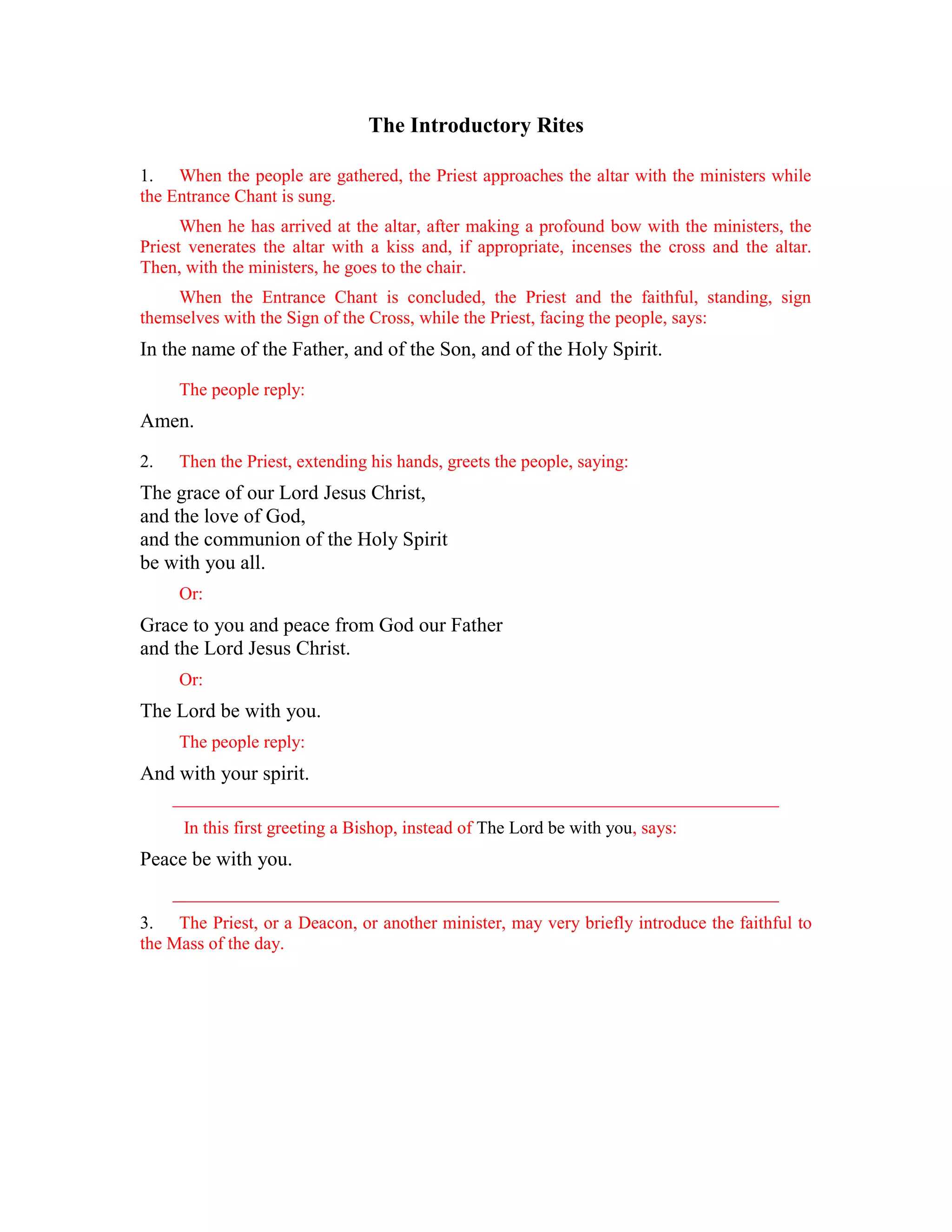 Order of the Holy Mass | PDF