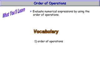 Order of operations | PPT