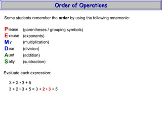 Order of operations | PPT