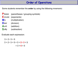 Order of operations | PPT