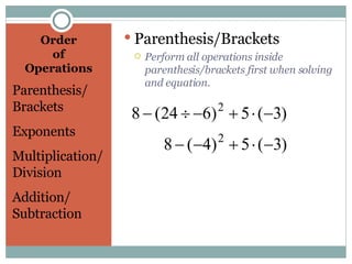 Order of Operations | PPT
