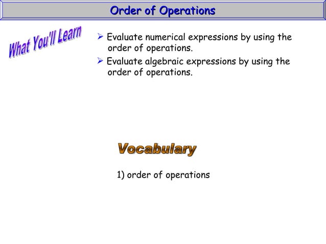 Order of Operations | PPT