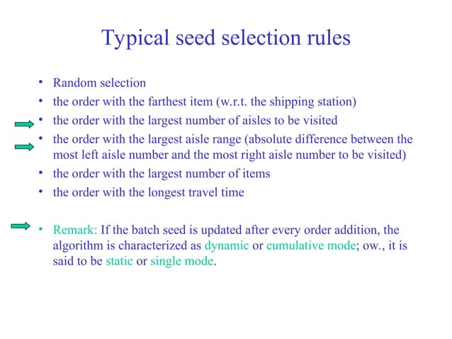 order picking policies pick sequencing batching | PPT