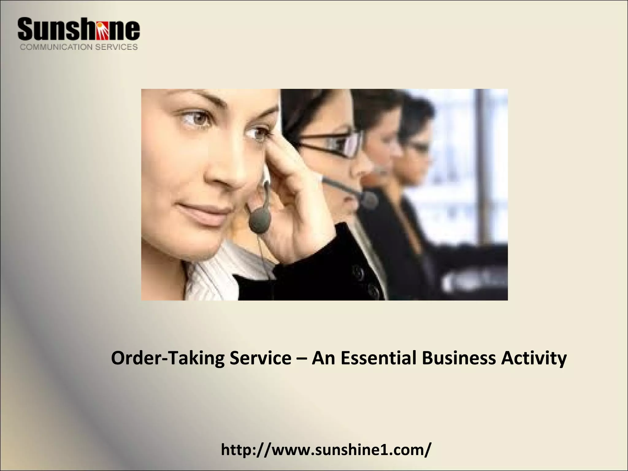 Order-Taking Service – An Essential Business Activity | PPT