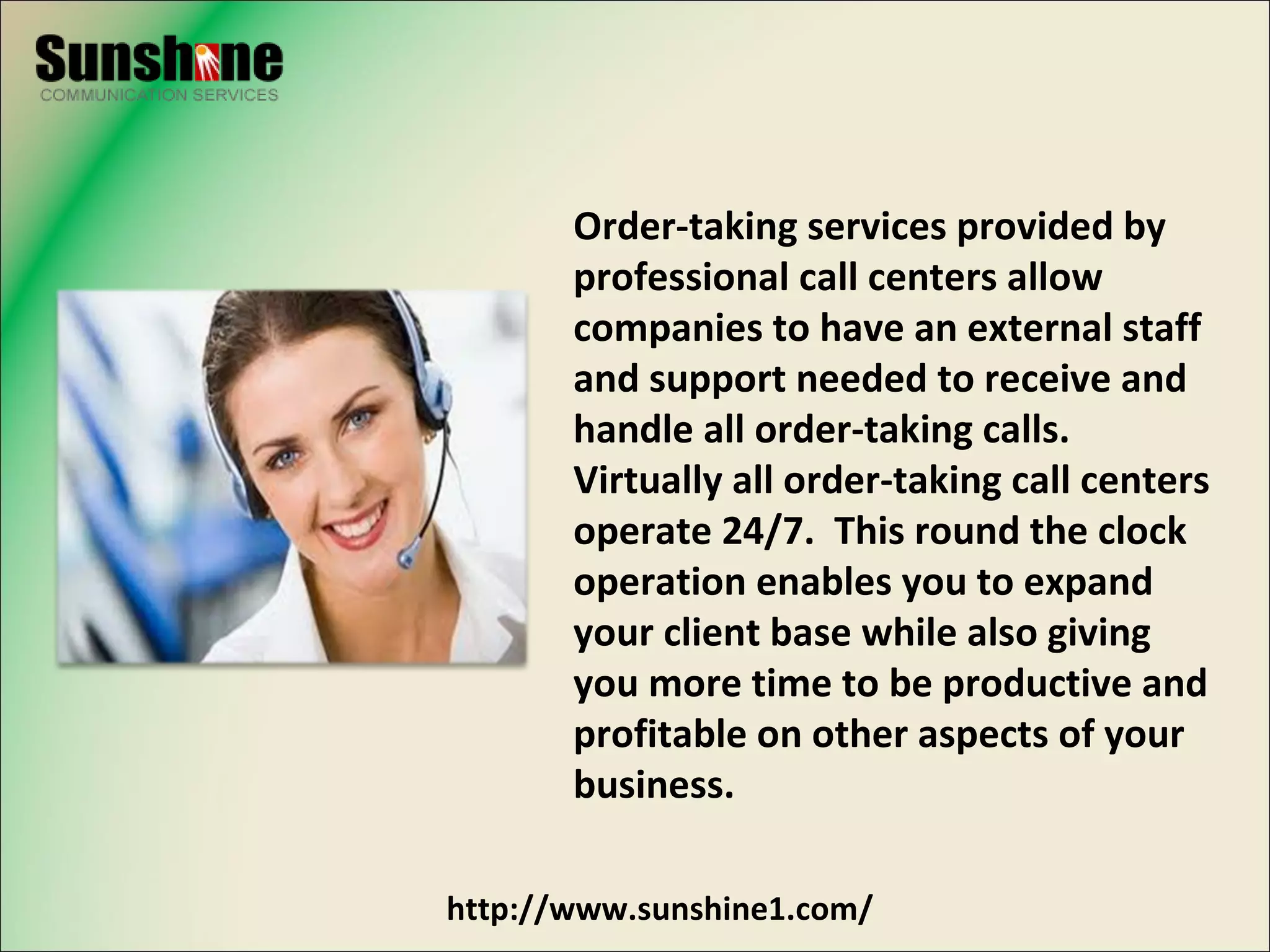 Order-Taking Service – An Essential Business Activity | PPT