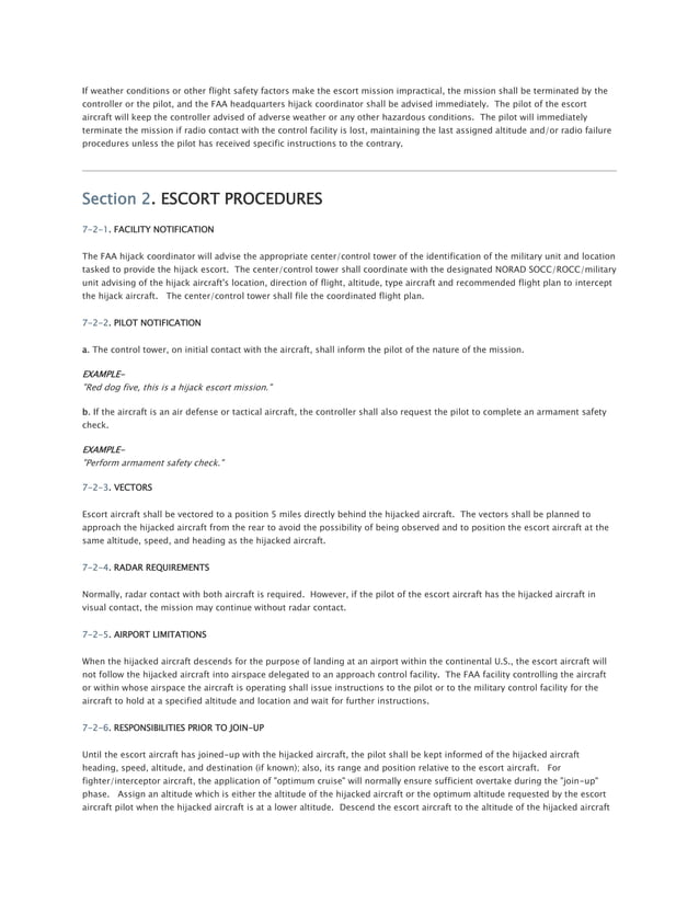 Order 7610 military-handling-hijacked-acft(1) | PDF