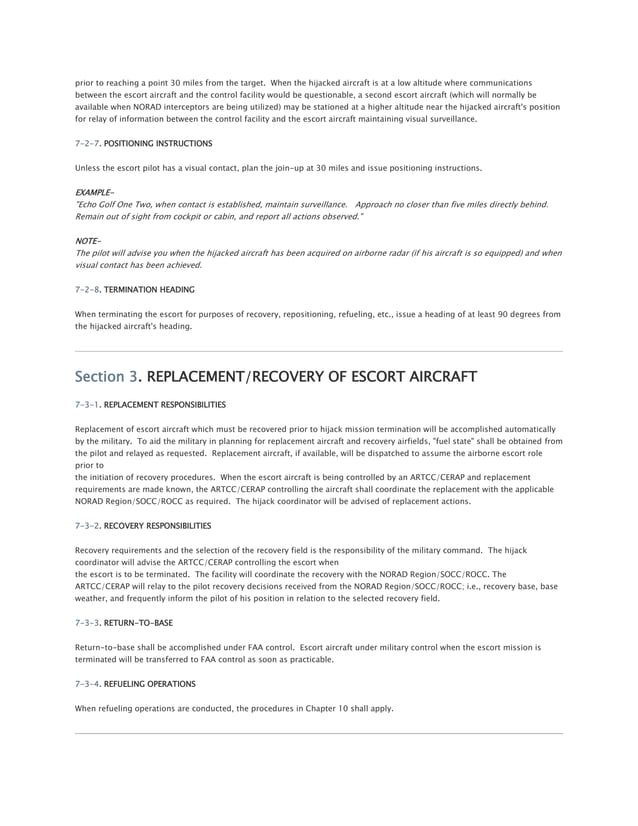 Order 7610 military-handling-hijacked-acft(1) | PDF