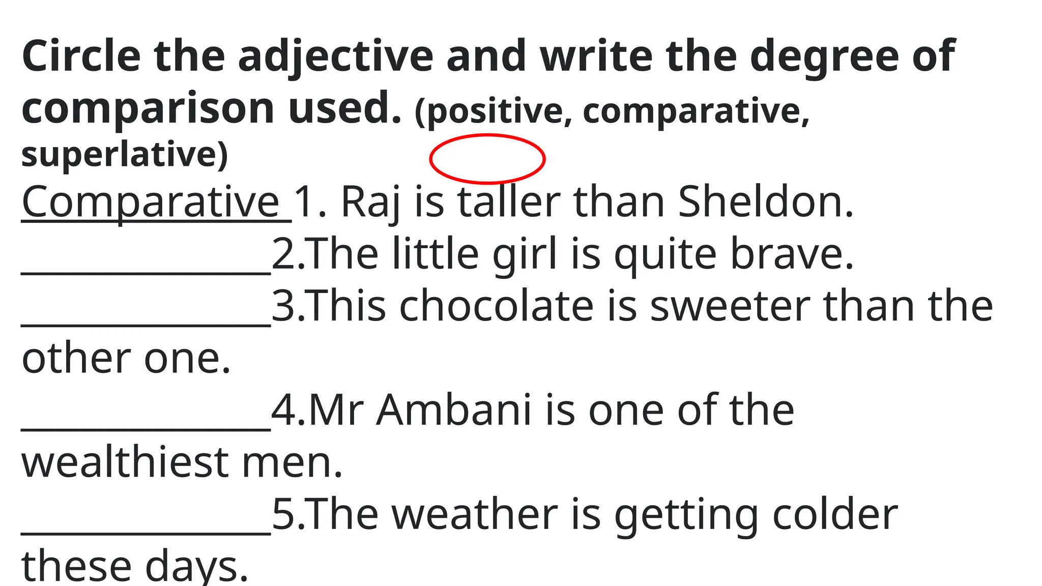 ORDER AND DEGREE OF ADJECTIVES WORKSHEET.pptx