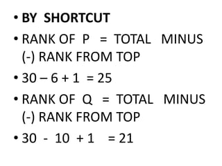 Order and ranking topic for aptitude preparation | PDF