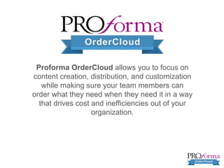 Proforma Order Cloud E-Commerce System | PPTX | Cloud Computing | Internet