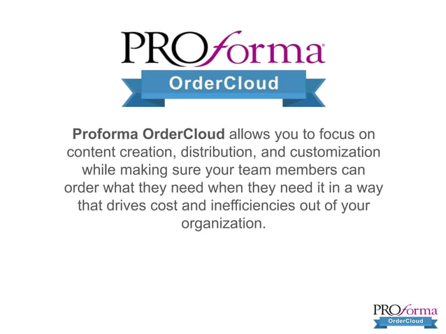 Proforma Order Cloud E-Commerce System | PPTX | Cloud Computing | Internet