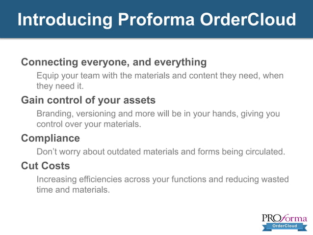 Proforma Order Cloud E-Commerce System | PPTX | Cloud Computing | Internet