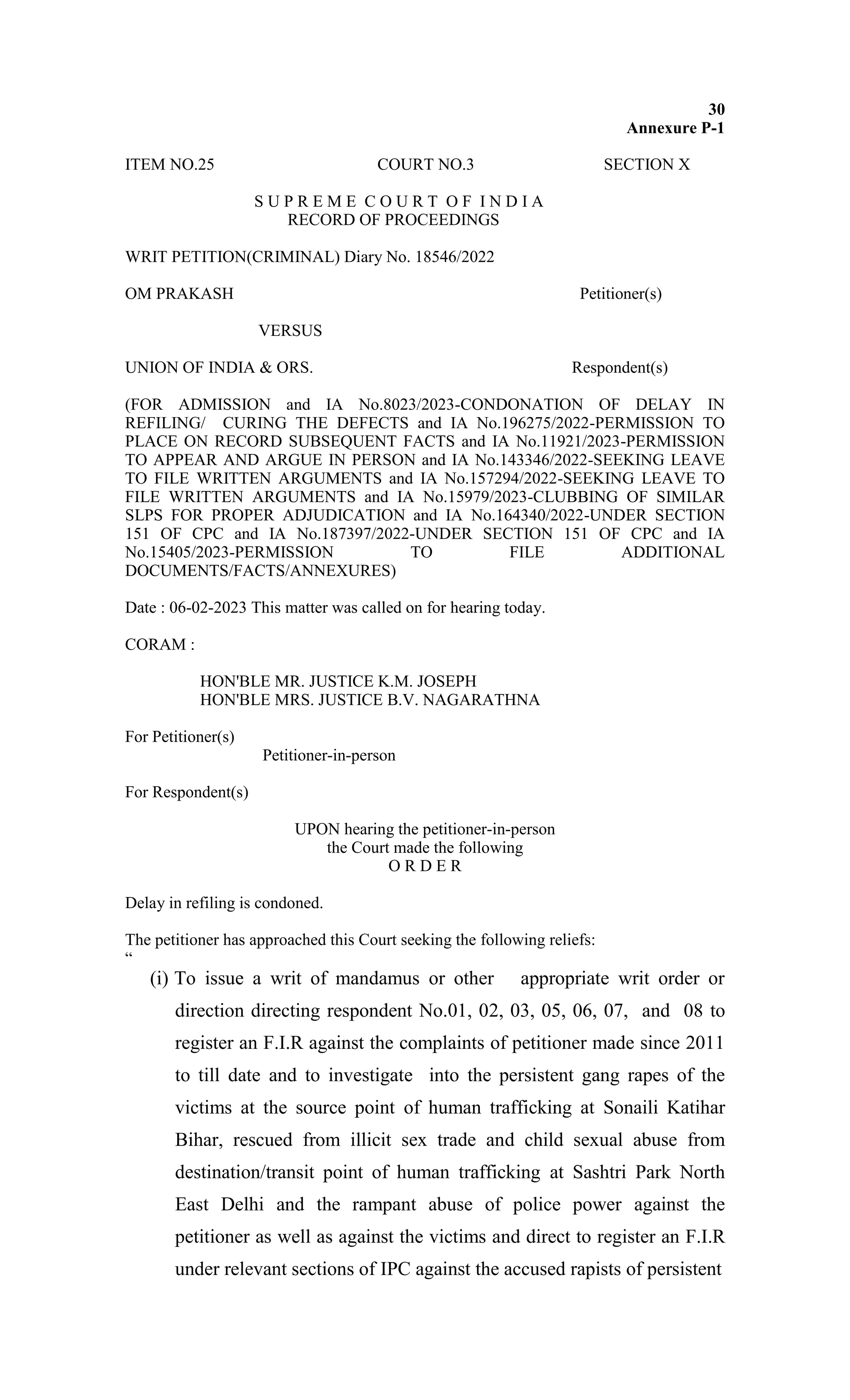 Order dated 06.02.2023 in Abduction & Gang Rape by Supreme Court.pdf