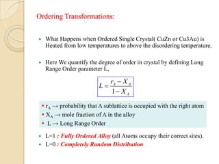 Order disorder transformation( the kinetics behind) | PDF