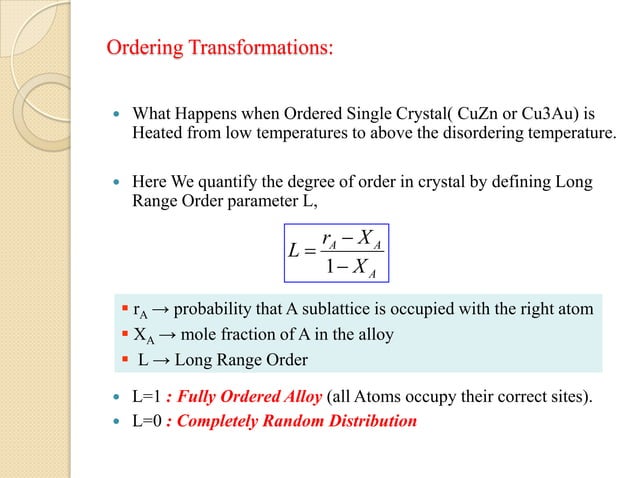 Order disorder transformation( the kinetics behind) | PDF