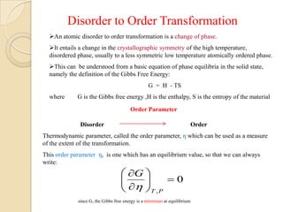 Order disorder transformation( the kinetics behind) | PDF