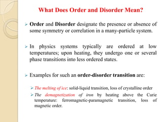 Order Vs Disorder