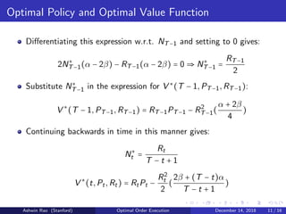 Stochastic Control of Optimal Trade Order Execution | PDF