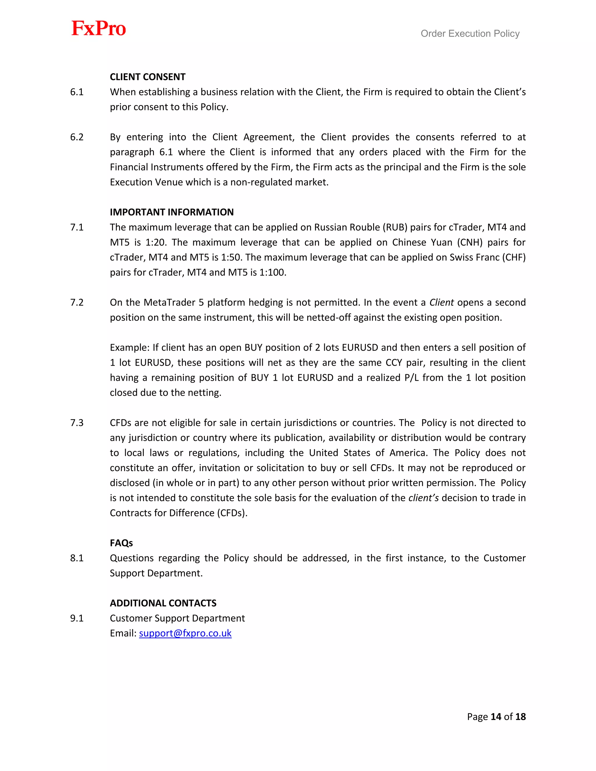 Order execution policy | PDF