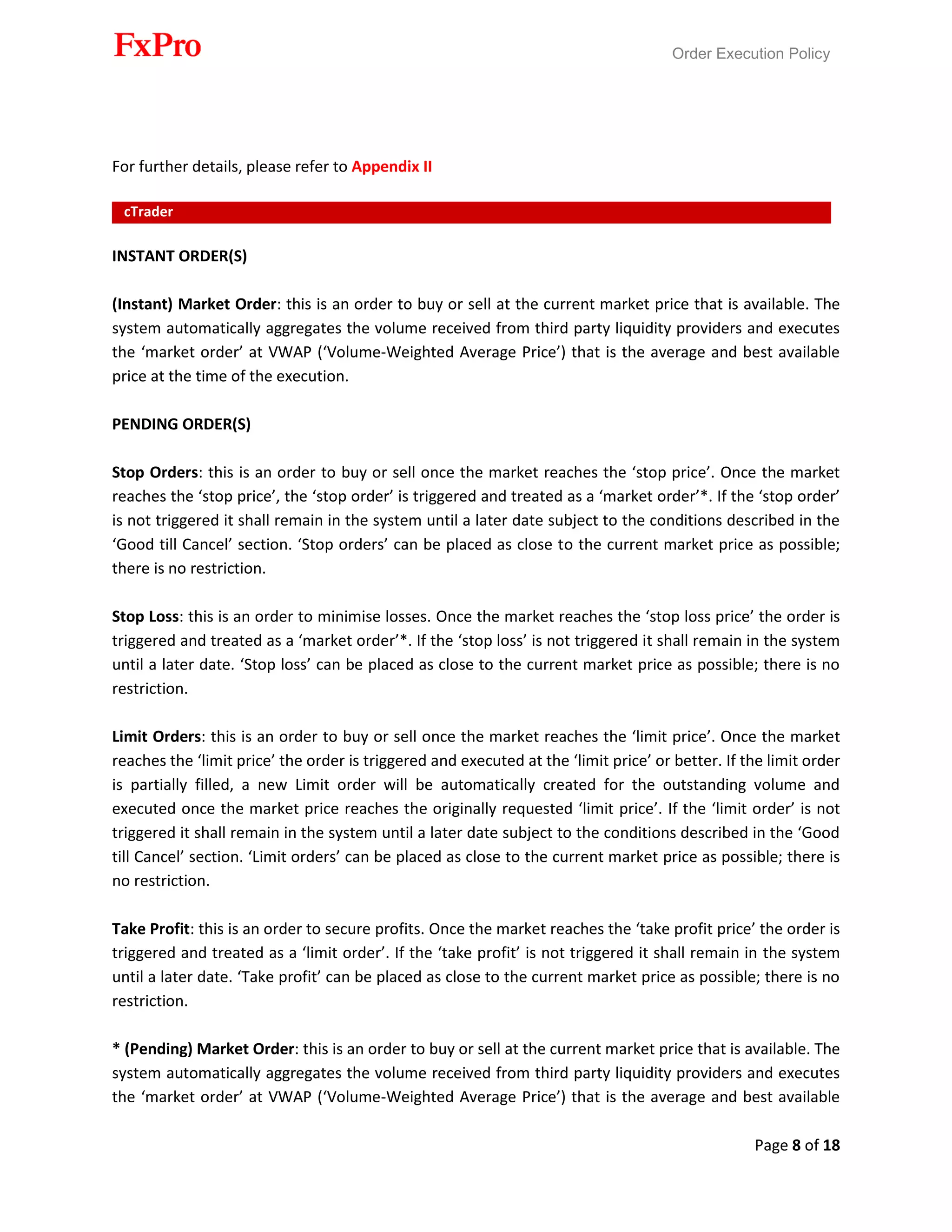 Order execution policy | PDF