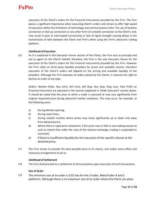 Order execution policy | PDF