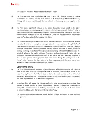 Order execution policy | PDF