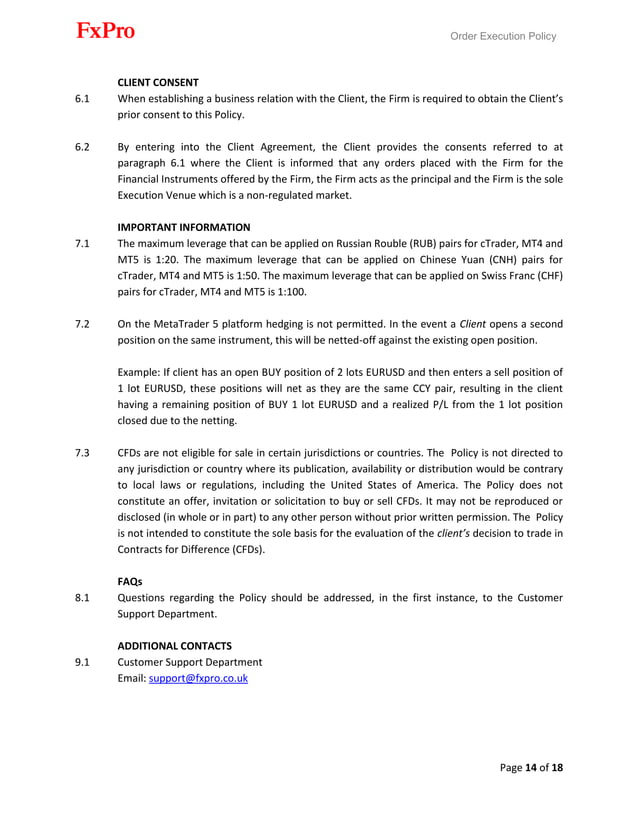 Order execution policy | PDF