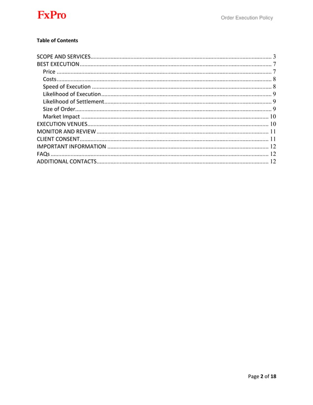 Order execution policy | PDF