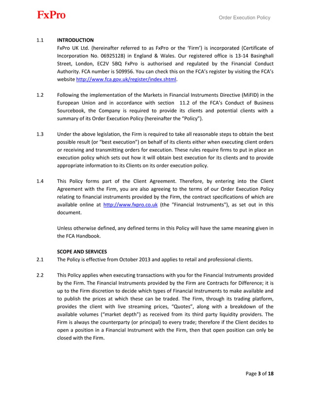 Order execution policy | PDF