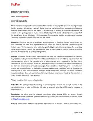 Order execution policy | PDF