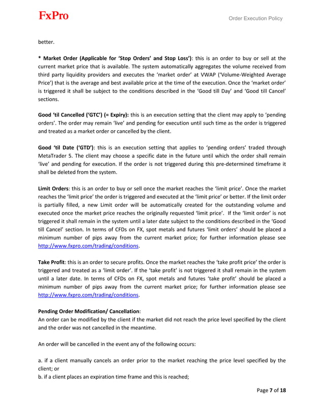 Order execution policy | PDF