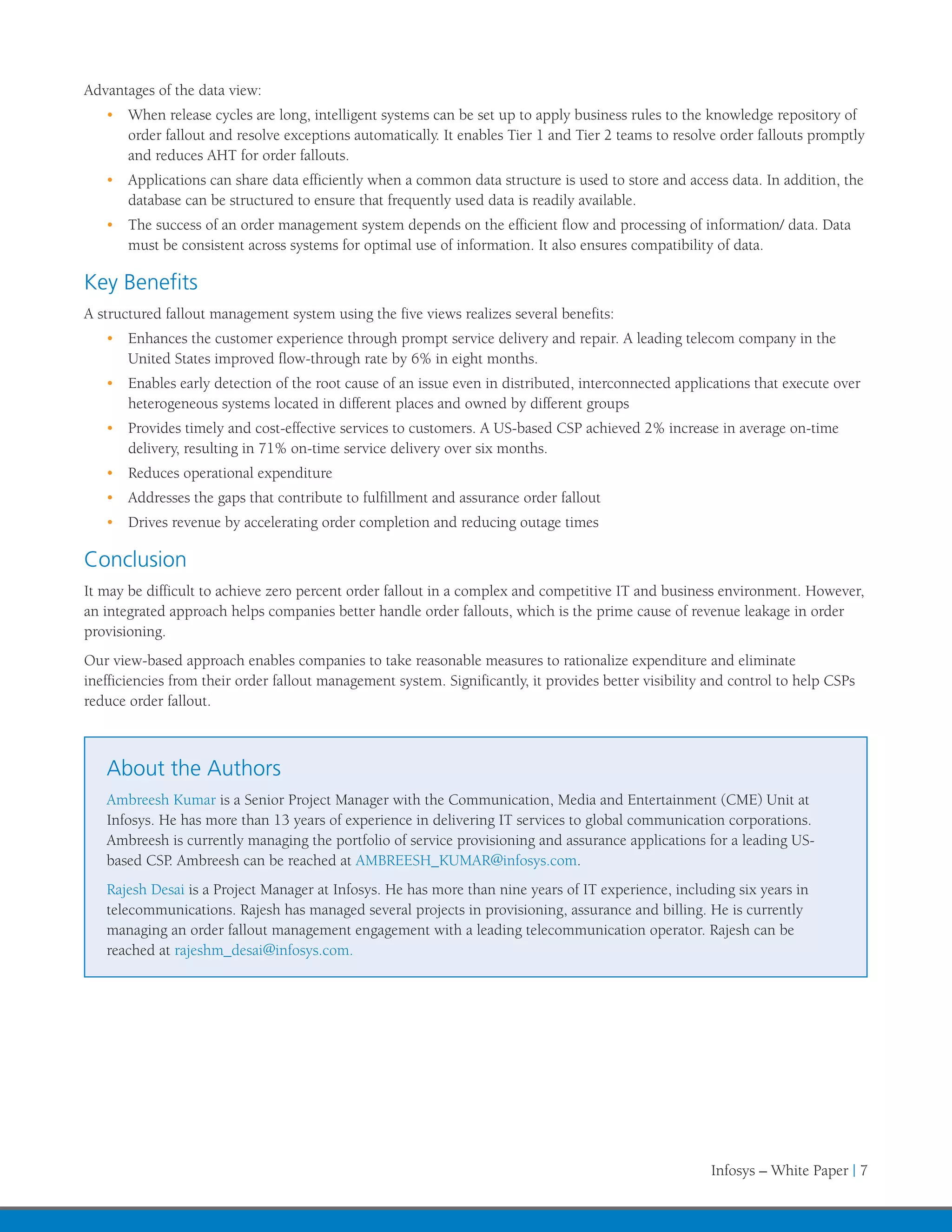 Order Fallout Management Telecom Framework | PDF