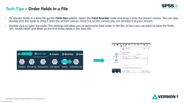 Order Fields in a File in IBM SPSS Modeler.pptx | Technology & Computing