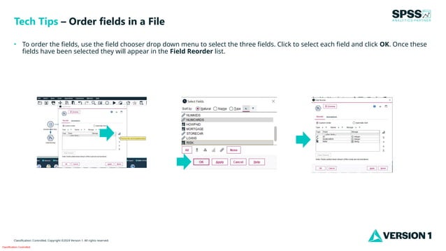 Order Fields in a File in IBM SPSS Modeler.pptx | Technology & Computing