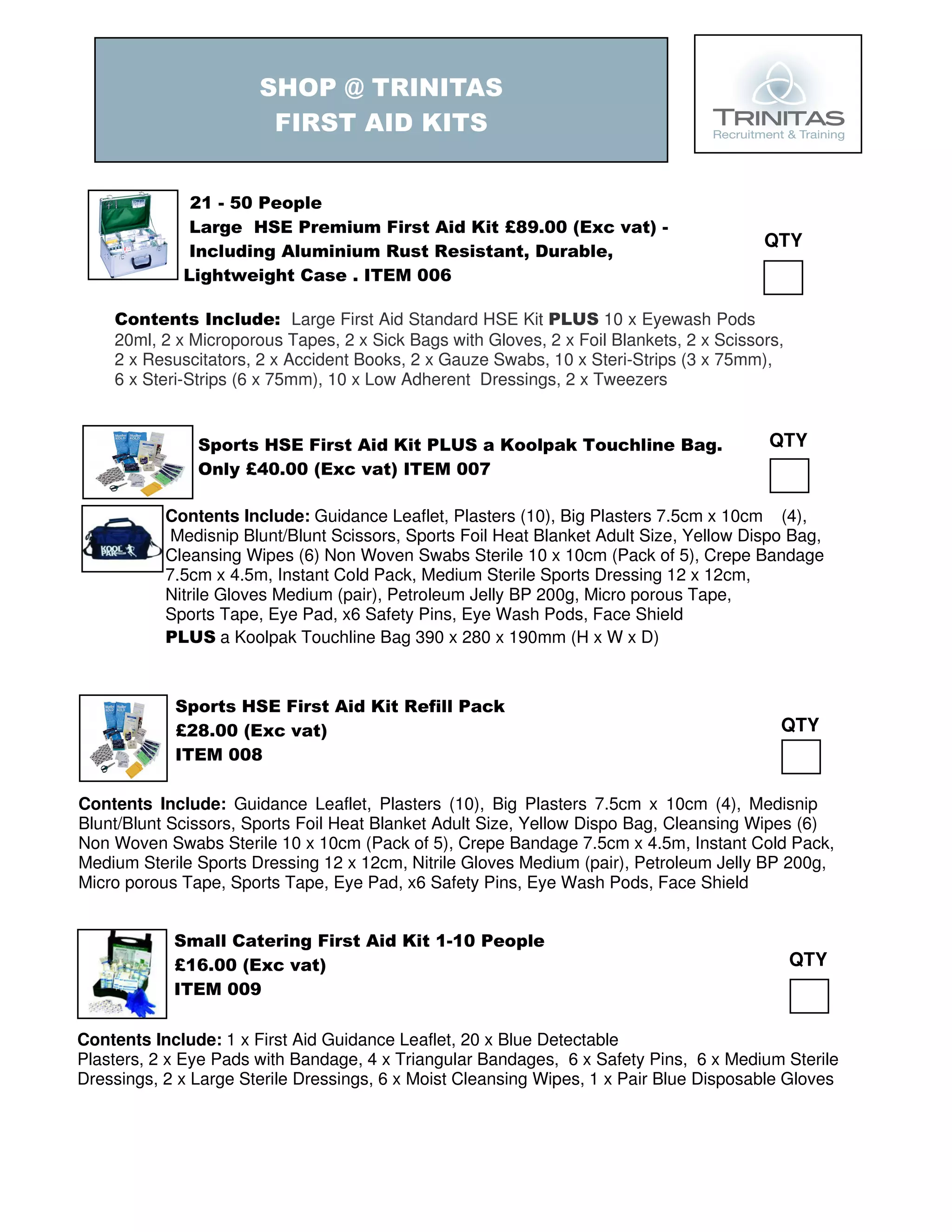 First Aid Order Form | PDF | First Aid | Injuries