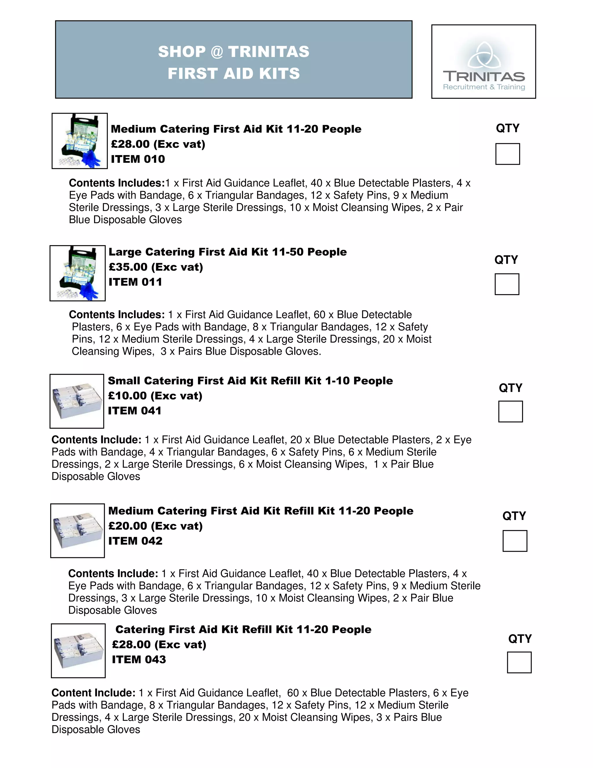 First Aid Order Form | PDF