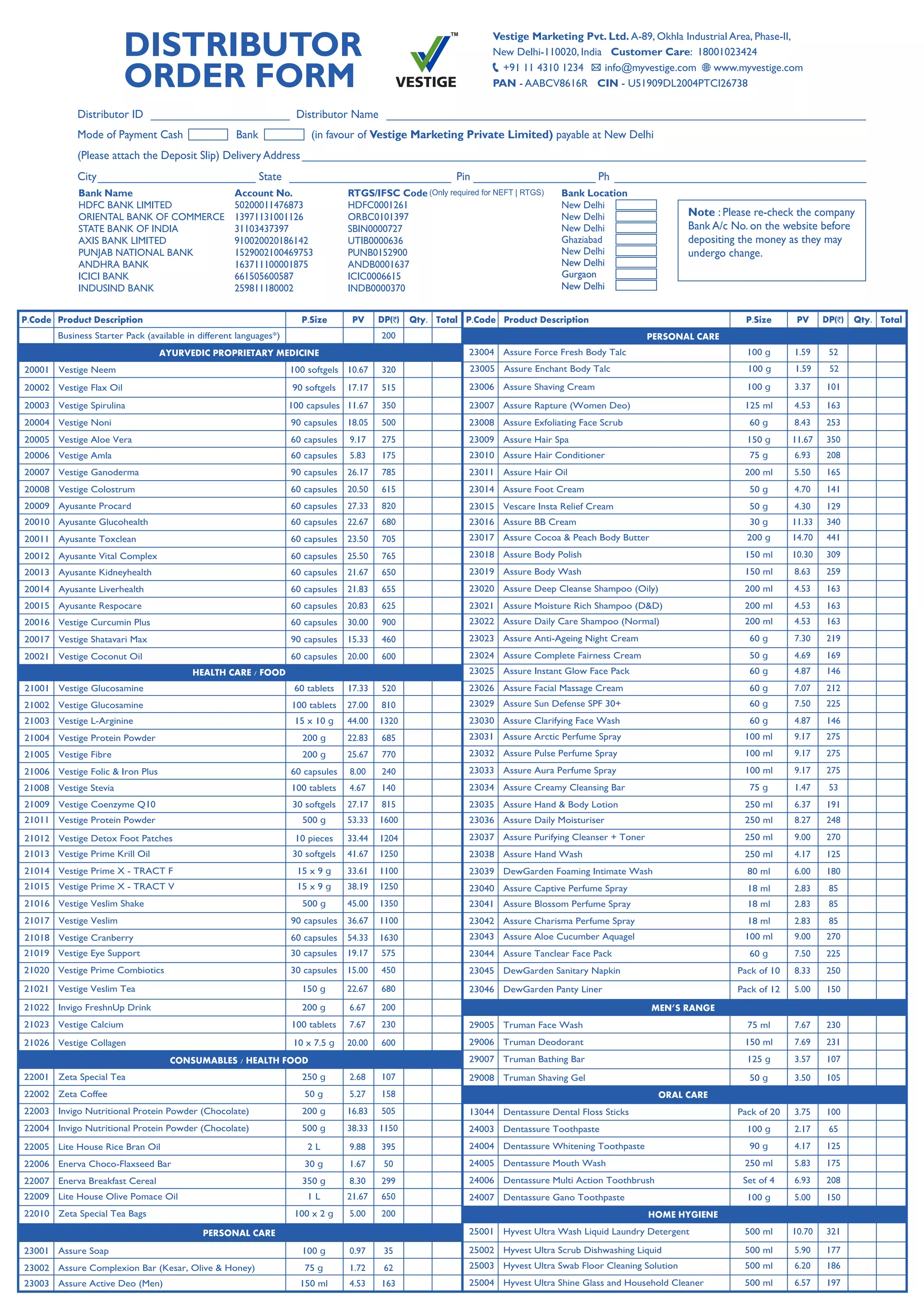 Order form Nov19_english | PDF