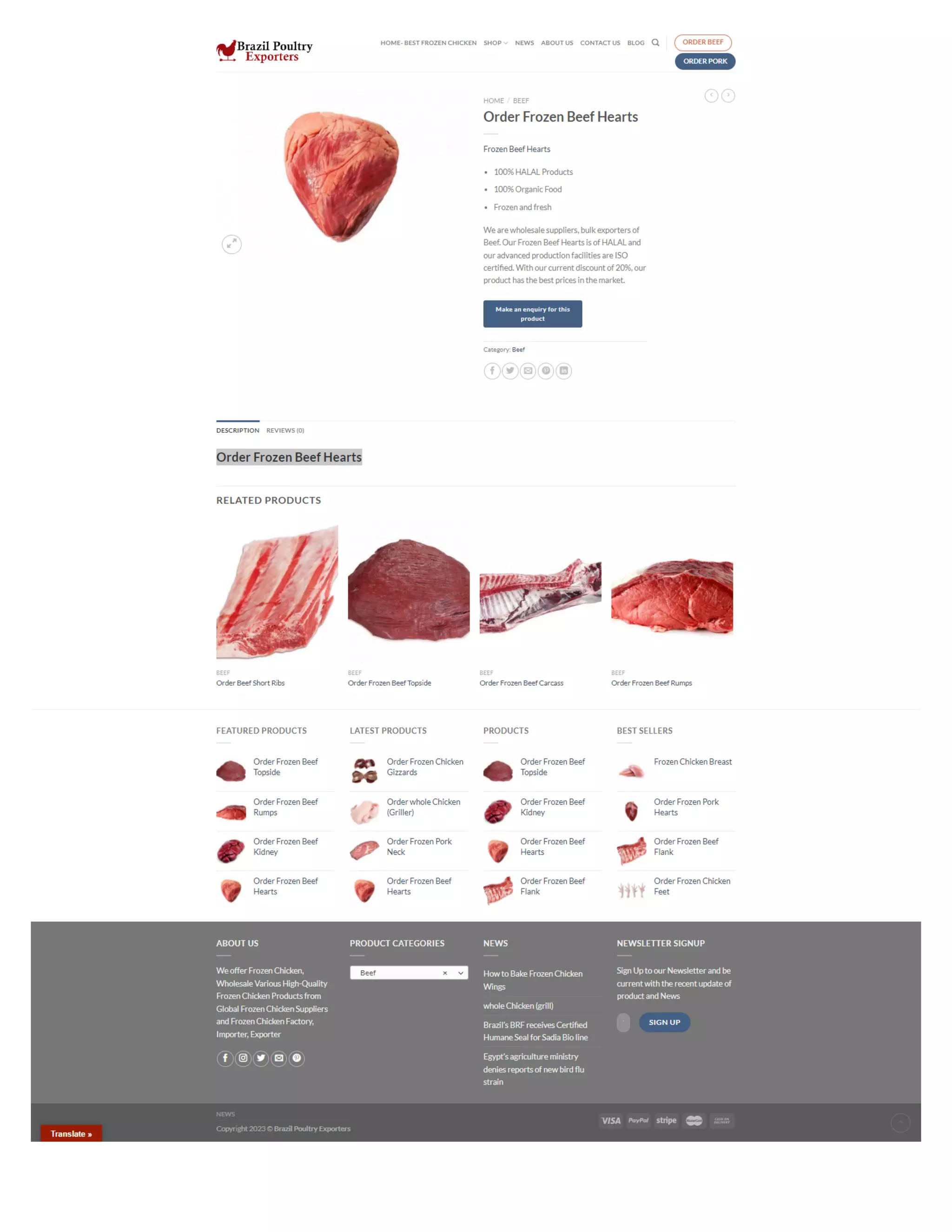 Order Frozen Beef Hearts | PDF | Food & Drink