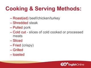 Ordering at a fast food restaurant | PPTX