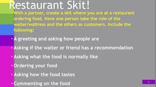 Ordering food | PPT