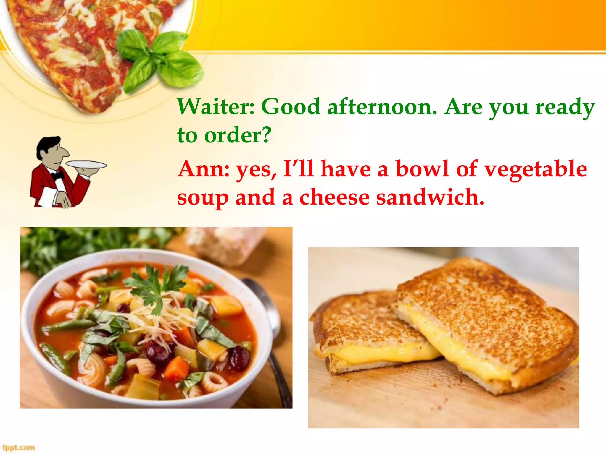 Ordering food ....ppt