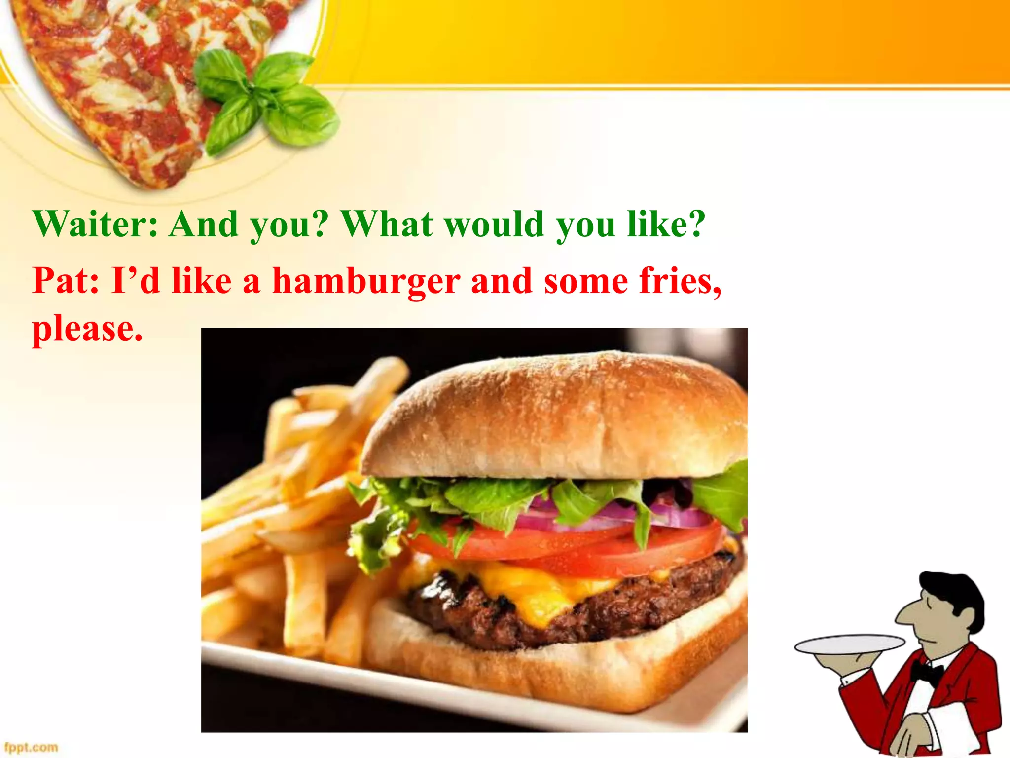 Ordering food ....ppt