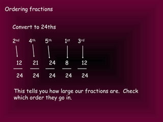Ordering fractions | PPT