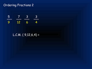 Ordering fractions | PPT