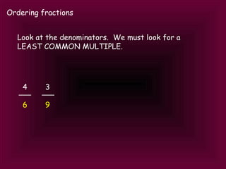 Ordering fractions | PPT