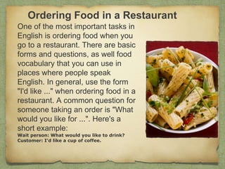 Ordering a meal | PPTX