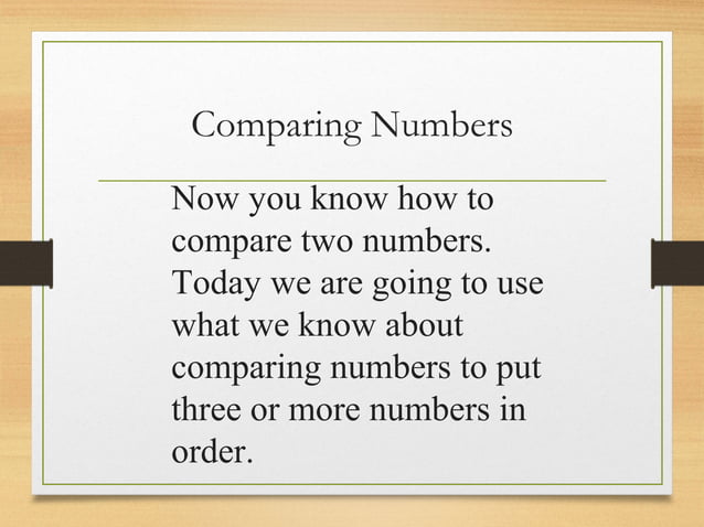 Ordering numbers powerpoint | PPT